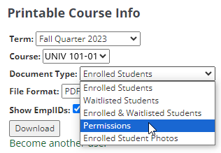 Faculty Portal User Guide - Office of the Registrar - Cal Poly, San Luis Obispo